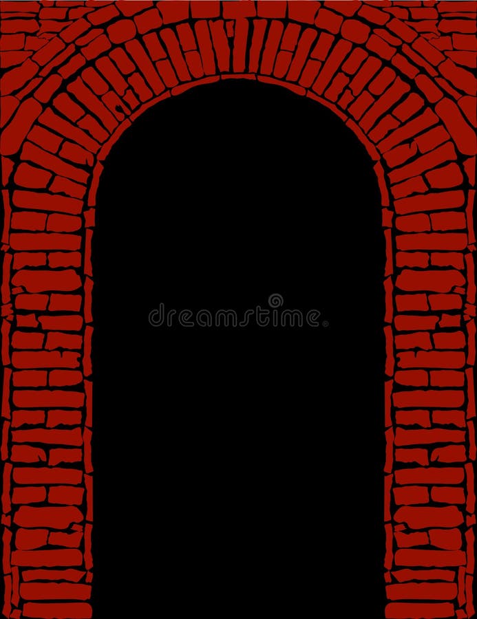 Arch of Stones and Hanging Ivy Stock Vector - Illustration of garden ...