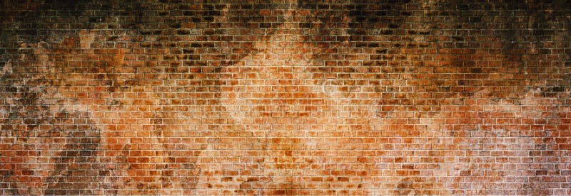Red Brick Background. High Resolution Panorama Stock Photo - Image of ...