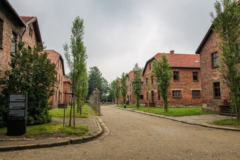 Red Brick Barracks Inside the Auschwitz Birkenau Concentration Camp ...