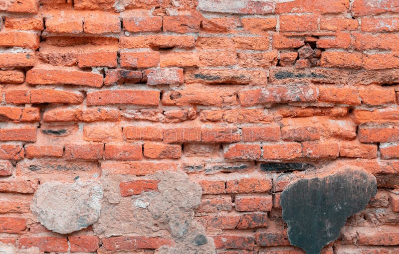 Red Brick Block Wall Texture Old Background Ancient Weathered Brick ...