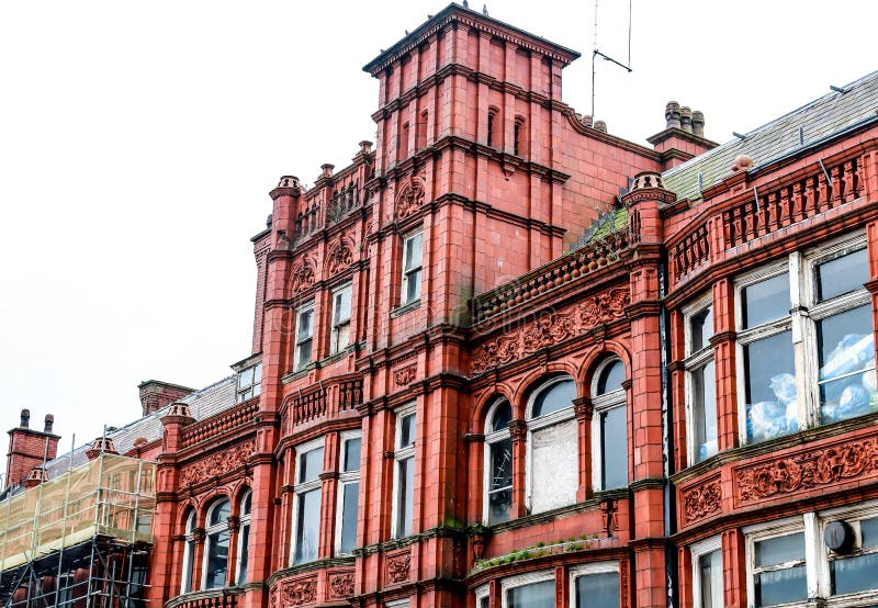 Red brick build stock image. Image of cityscape, bricks - 170465619