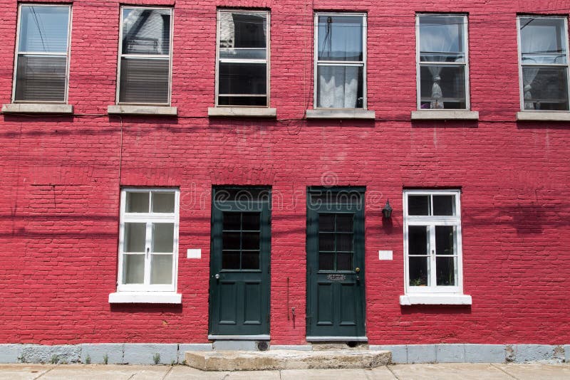 Red Brick Building Background Stock Photo - Image of canada, attic ...