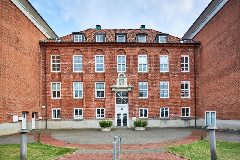 Red Brick Building with Beautiful Pathway Area Stock Image - Image of ...