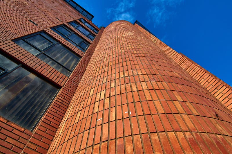 Red brick Buildingding stock image. Image of line, bricks - 68719511