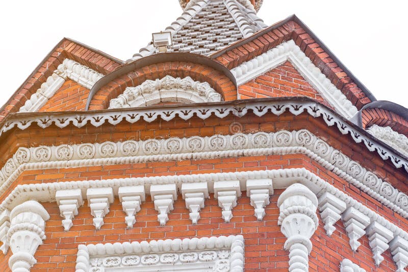 Red brick chapel stock image. Image of interior, blue - 123456187