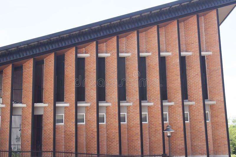 Red Brick Construction is a Modern, Classic Building with Ventilation ...