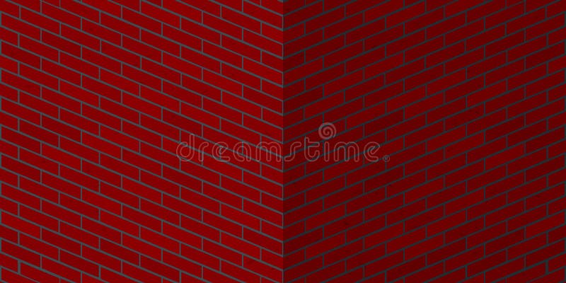 Red Brick Corner Wall Pattern Stock Vector - Illustration of clay ...