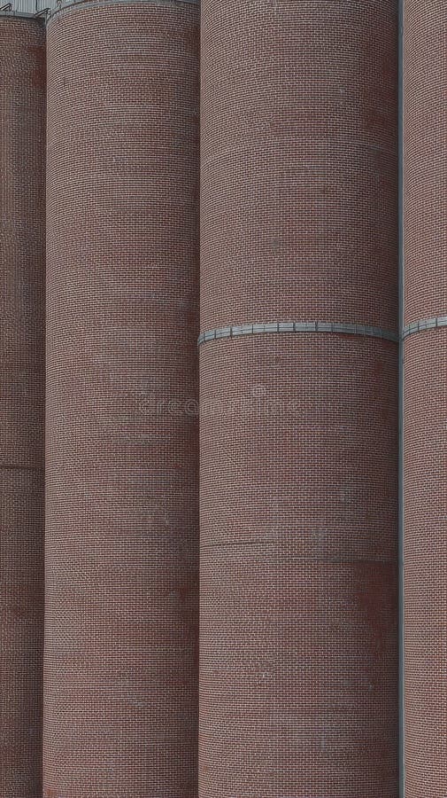 Red Brick Cylindrical Structures Detailed Texture Close Up Stock ...