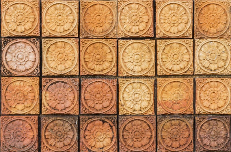 Red brick flower pattern stock photo. Image of brickwork - 55320142
