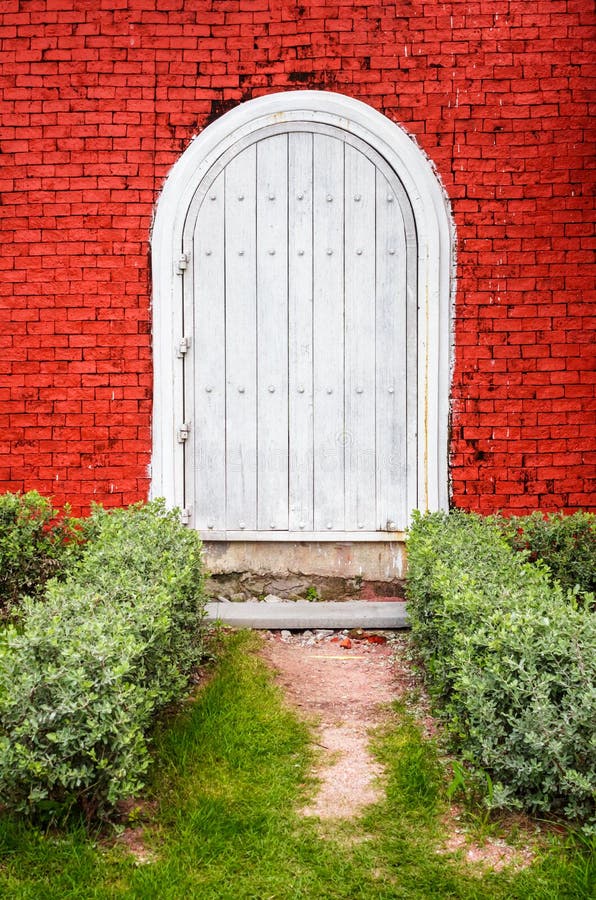 Red brick gate stock image. Image of orange, concrete - 65706301