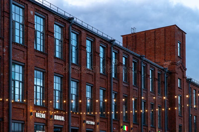 Red Brick Industrial Building Old Architecture Stock Photo - Image of ...