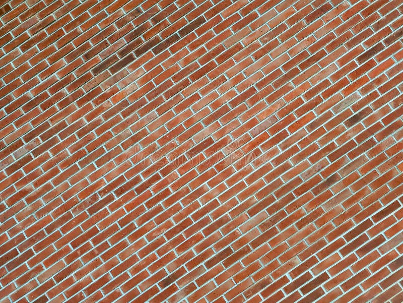 A Red Brick Pattern Background with a Diagonal Layout. Stock Image ...