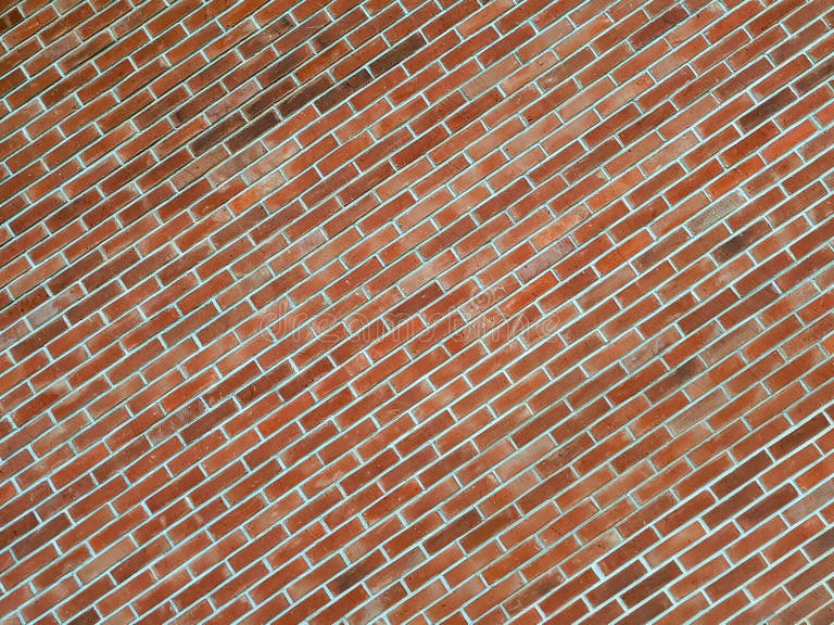 A Red Brick Pattern Background with a Diagonal Layout. Stock Image ...