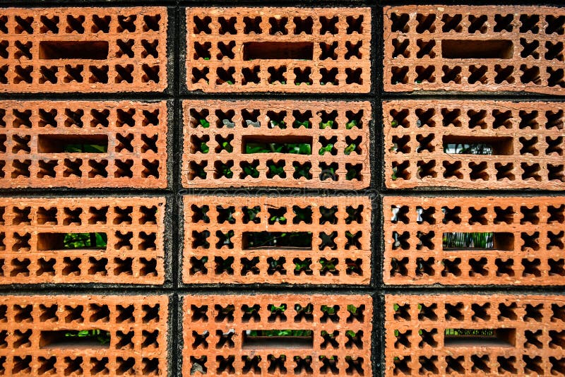 Red Brick Patterns with Cross and Square Stock Photo - Image of ...