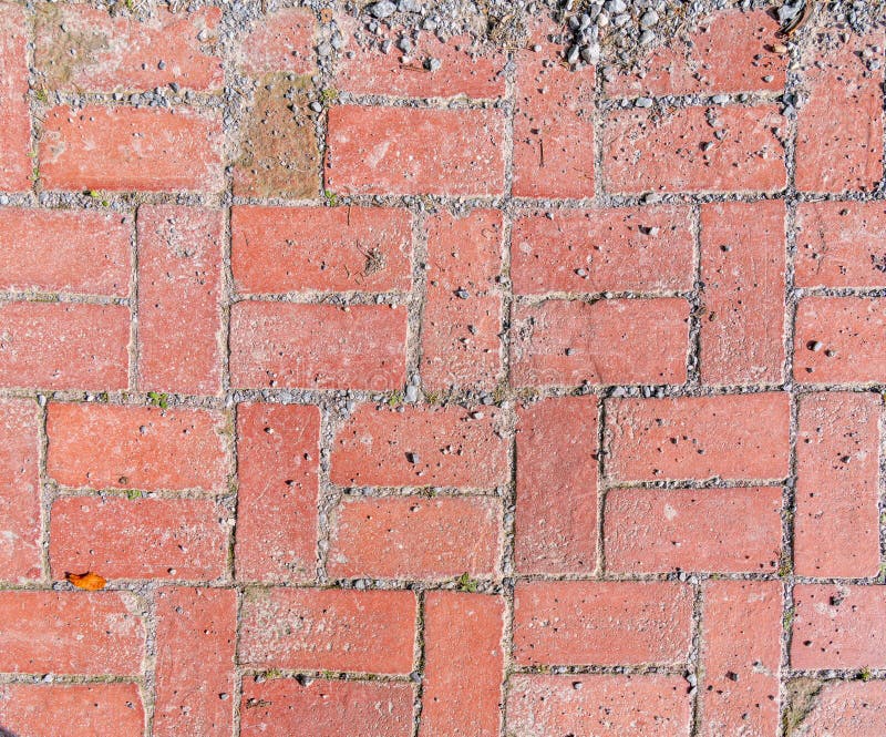 Red Brick Pavement in Toronto, Ontario, Background Stock Image - Image ...