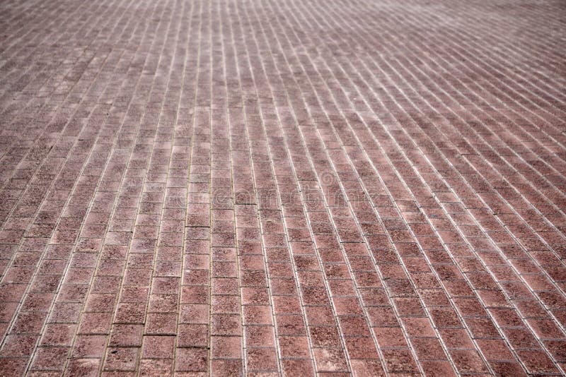 Red Brick Paving Stones on a Sidewalk Stock Photo - Image of floor ...