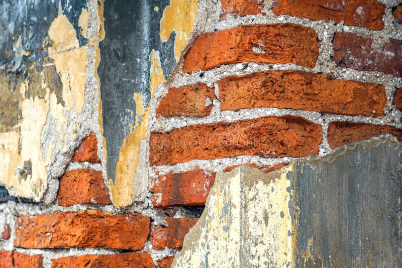 Red brick pillar stock image. Image of urban, building - 215389715