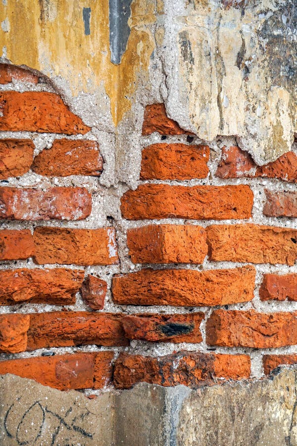 Red brick pillar stock image. Image of pattern, wall - 215389643