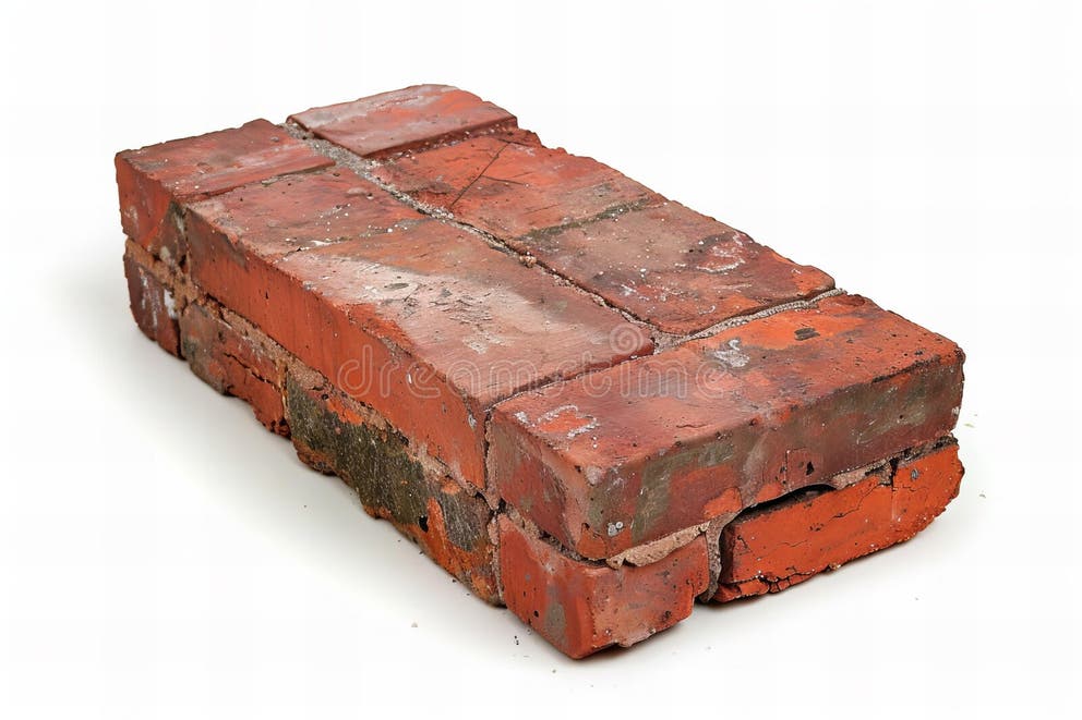 A Red Brick, Rectangular in Shape with Visible Textures and Marks on it ...