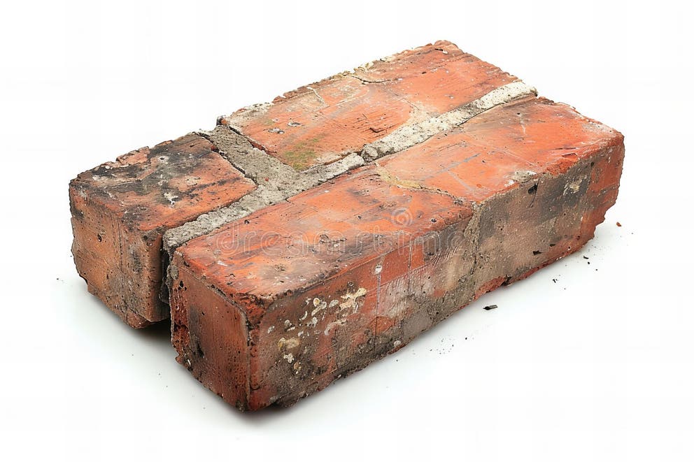 A Red Brick, Rectangular in Shape with Visible Textures and Marks on it ...