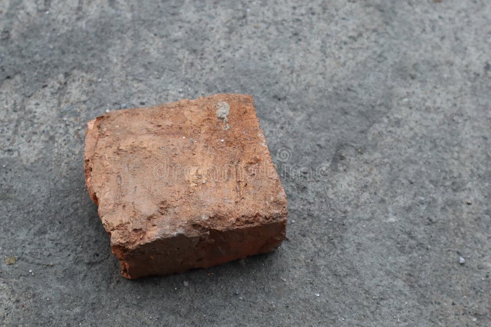 The Red Brick is on the Road Stock Image - Image of rock, stonewall ...