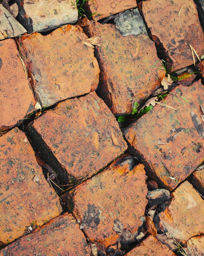 Red Brick Road Pavement, Background Texture Stock Photo - Image of ...