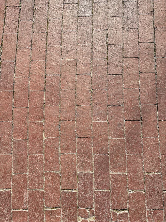 Red Brick Road Texture Background Stock Image - Image of paver, ground ...
