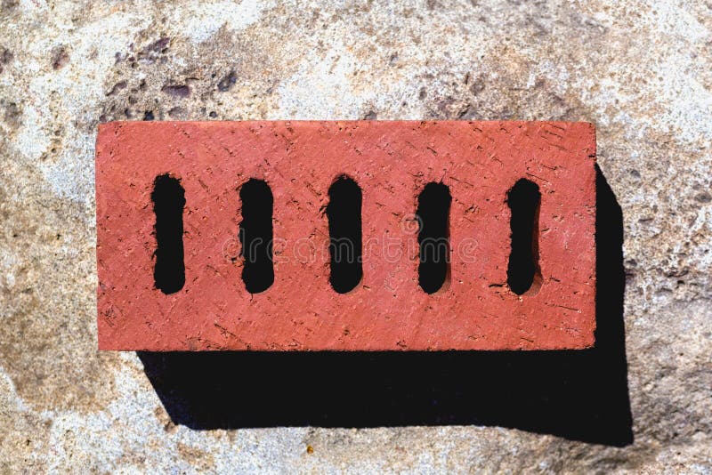 Red Brick on Rock stock image. Image of hard, bright - 219379549