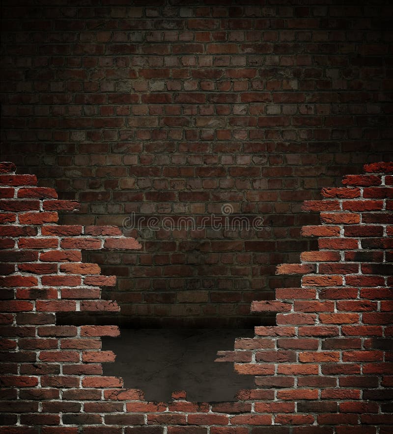 Red brick room stock illustration. Illustration of grungy - 7862572