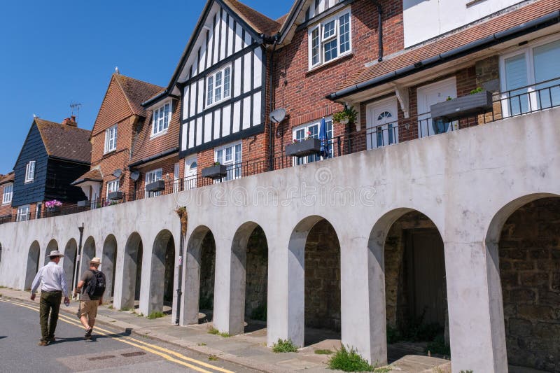 Red Brick Rowhouses on the Harborfront of Folkestone Editorial Photo ...