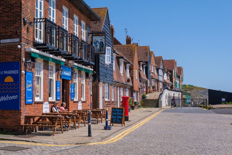 Red Brick Rowhouses on the Harborfront of Folkestone Editorial Photo ...