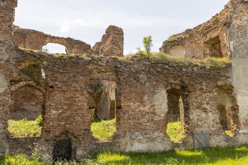 Damaged Red Bricks from the Wall of an Ancient Building Stock Image ...
