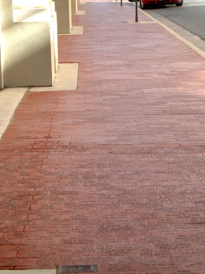 Red brick sidewalk stock photo. Image of details, city - 357890