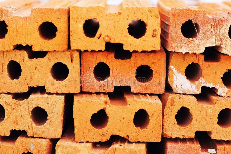 Red Brick Stack for Construction Stock Image - Image of pattern ...