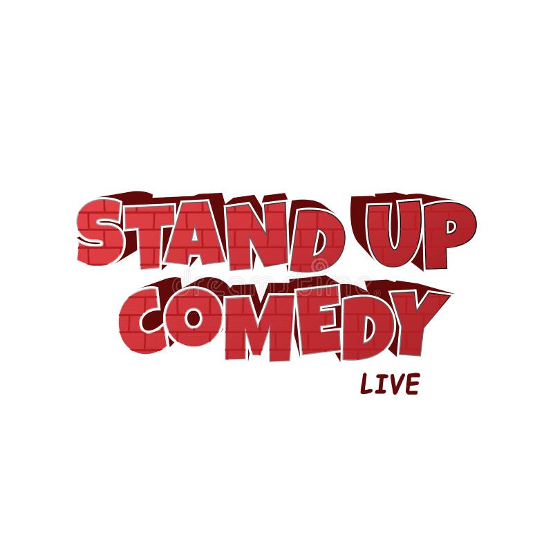 Red Brick Stand Up Comedy Cartoon Theme Illustration Stock Vector ...
