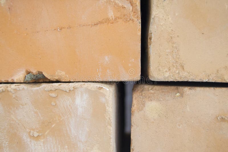 Red Brick Standing on Top of Each Other Stock Photo - Image of colours ...