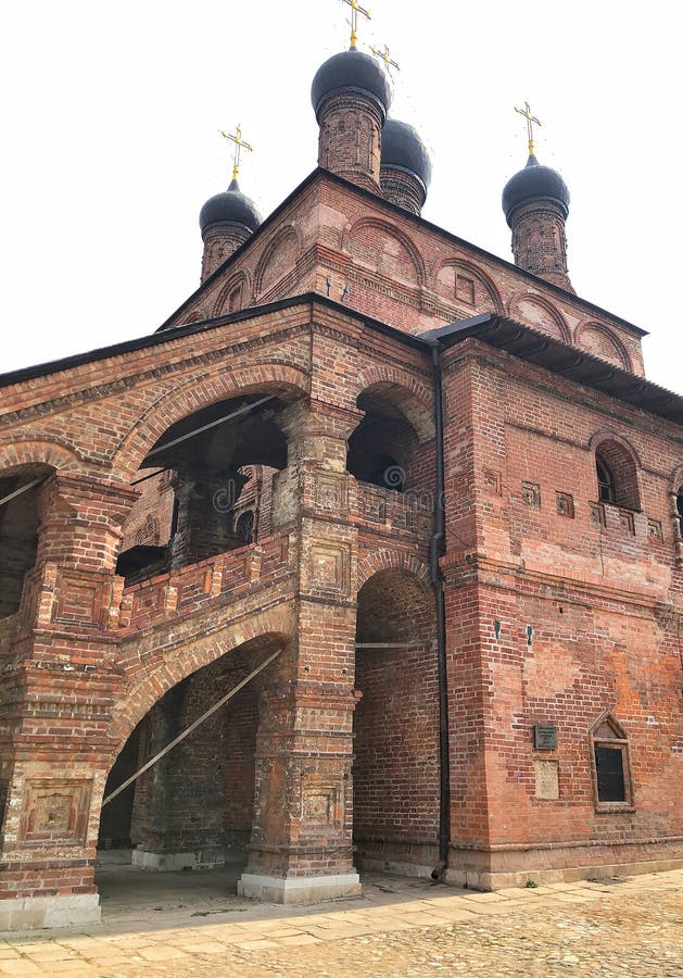 Red Brick Stone Staircase To the Temple Stock Photo - Image of dirty ...