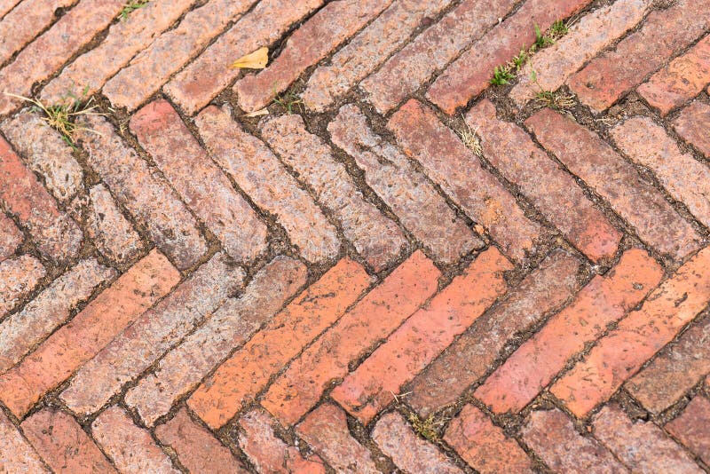 Red Brick Walkway stock image. Image of rows, straight - 12543667
