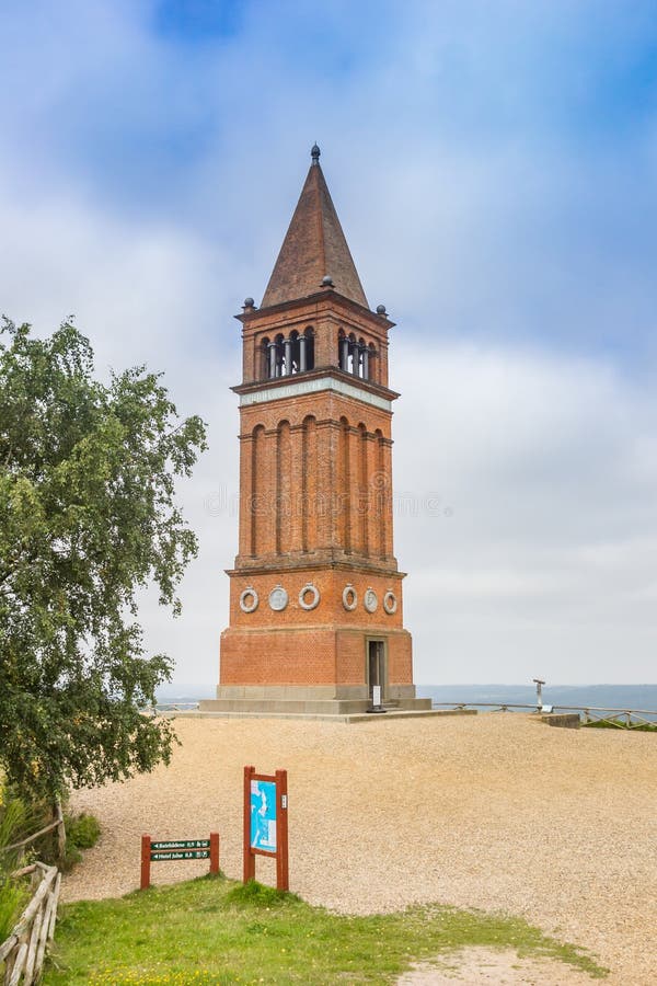 Red Brick Tower on Top of the Himmelbjerget Mountan Editorial Image ...
