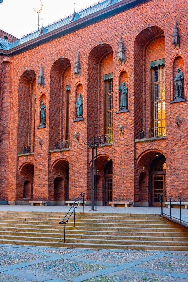 Red Brick Town Hall in Stockholm, Sweden Stock Photo - Image of ...