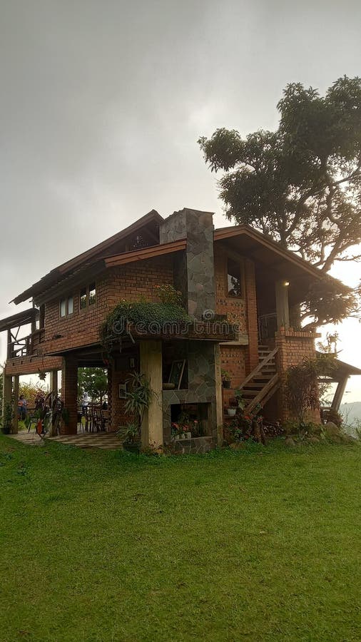 Red Brick Villa in the Hill Stock Image - Image of situgintung, villa ...