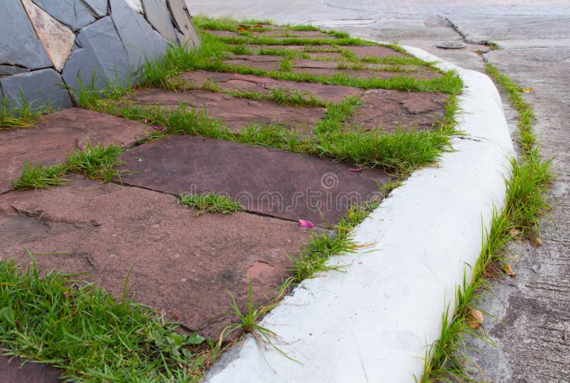The red brick walkway stock image. Image of nature, footpath - 44247483