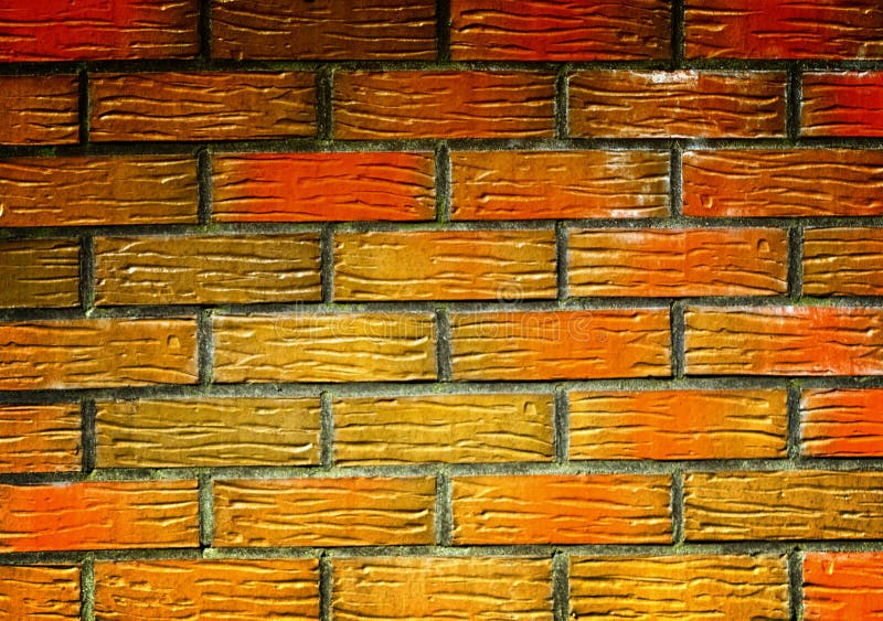 Red brick wall stock image. Image of city, orange, arrangement - 15618905