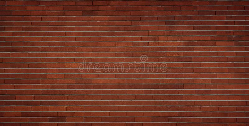 Red Brick Wall As Background, Banner Design Stock Image - Image of ...