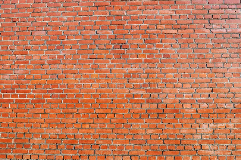 Red Brick Wall As Background. Front View Stock Image - Image of block ...