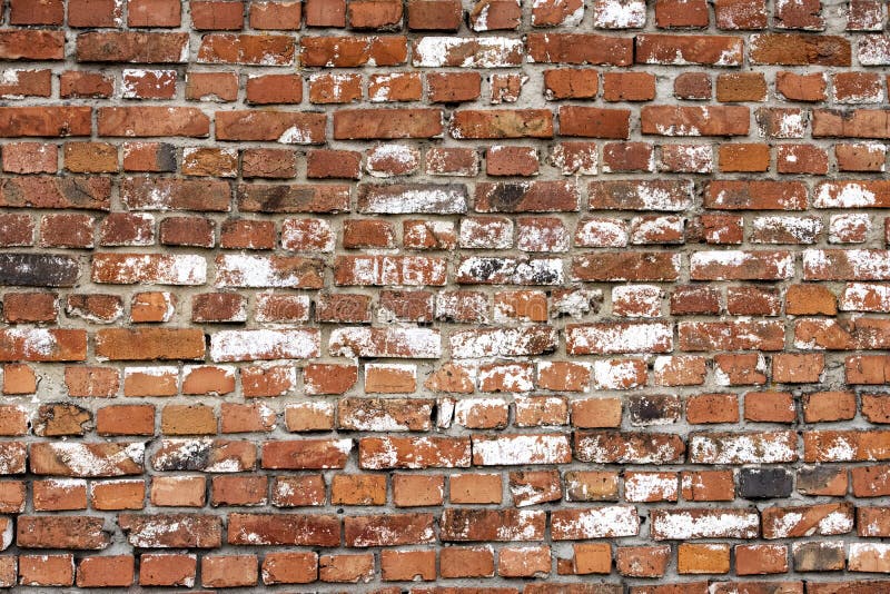 Red Brick Wall. the Back of the Old Brick Stock Image - Image of wall ...