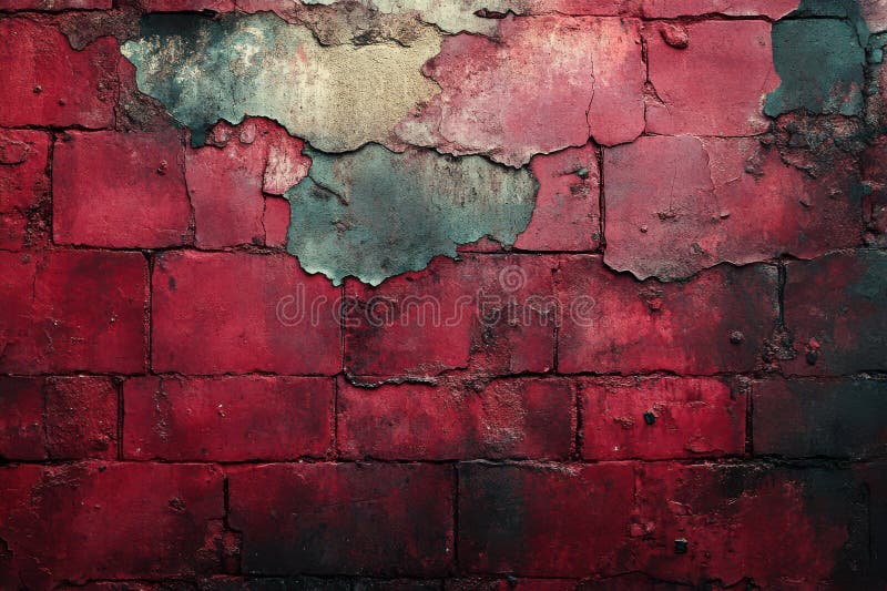 Red Brick Wall Background, Grungy Texture, Red Bricks Wallpaper Stock ...