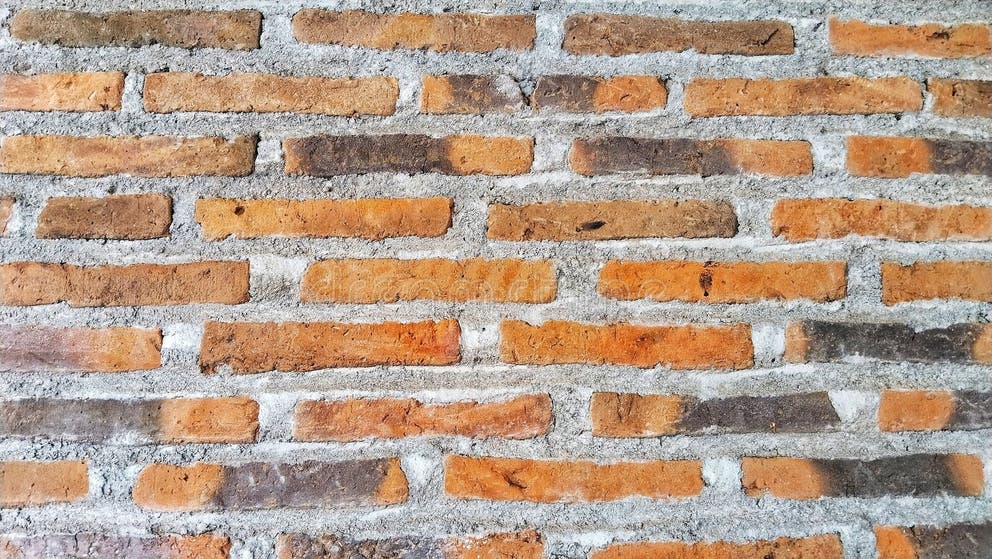 Red Brick Wall Background with Neat Arrangement Pattern Stock Photo ...