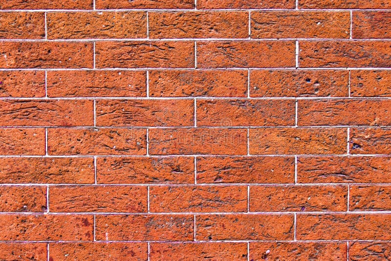 Red Brick Wall Background Perfect Alignment, Some Pitting. Stock Image ...