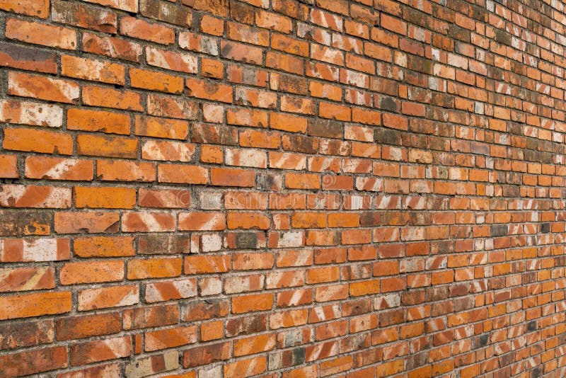 Red Brick Wall Background Perspective Stock Image - Image of ...